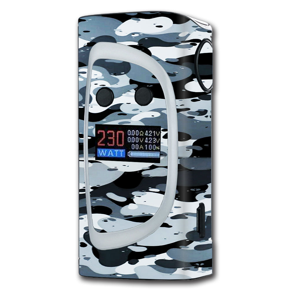 Skin Decal for Sigelei Kaos Spectrum Vape Mod / Grey Camouflage, Winter ...