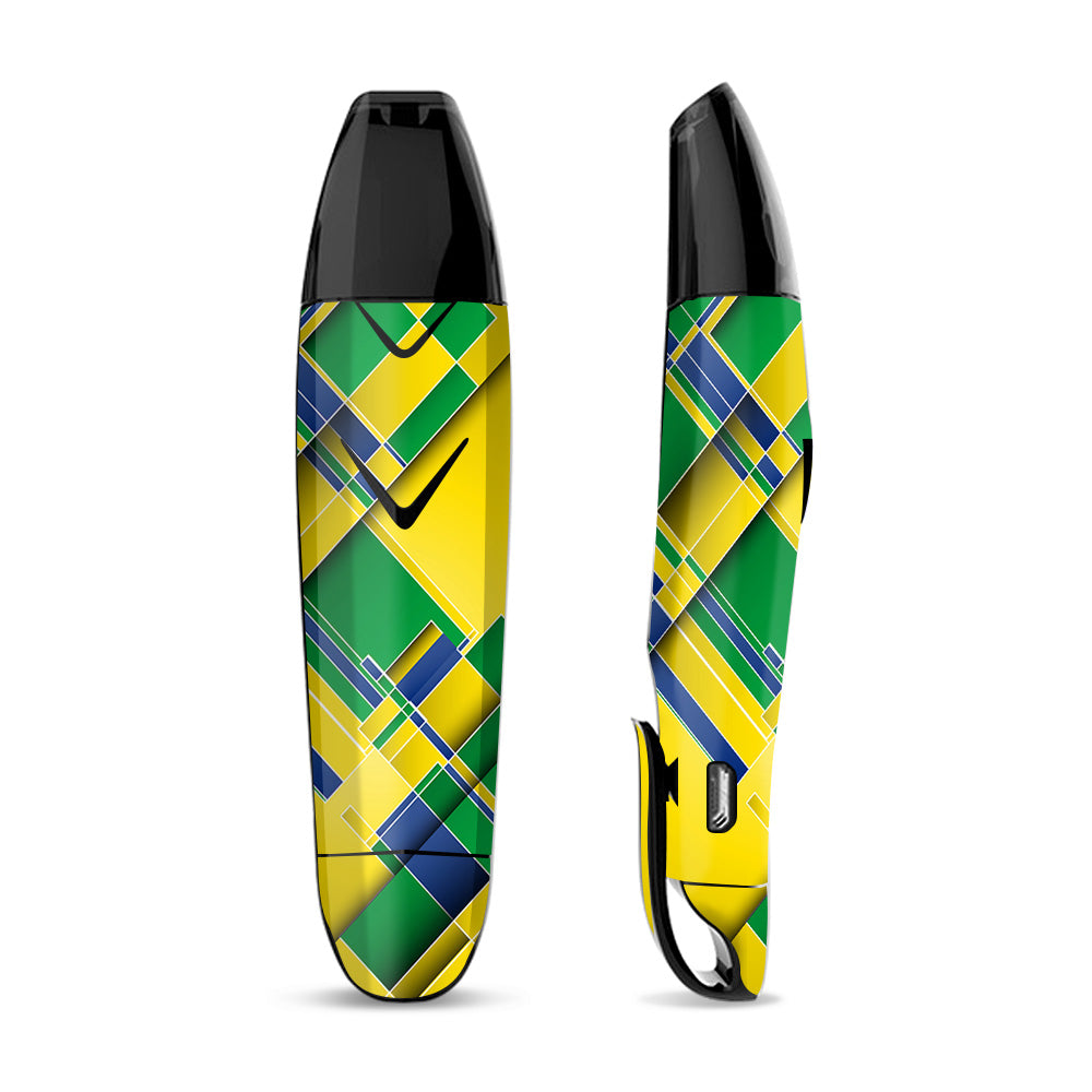 Skin Decal Vinyl Wrap for Suorin Vagon Vape / Brazil Tech Colors ...