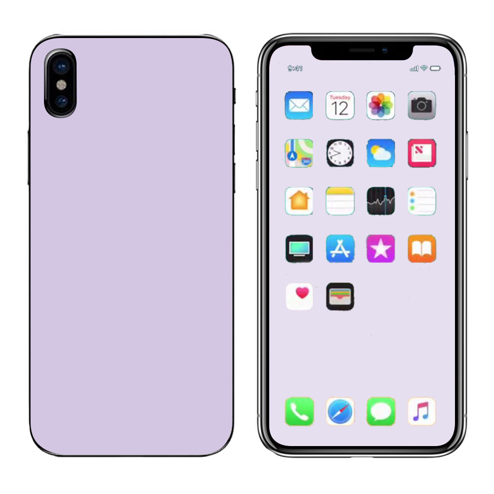 Skins Decals for Apple iPhone X 10 / Solid Lilac, light purple ...