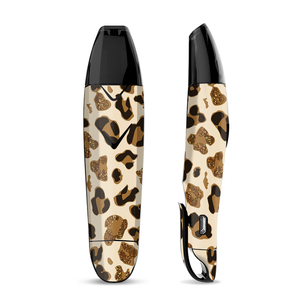 Skin Decal Vinyl Wrap for Suorin Vagon Vape / Leopard Print Glitter P ...