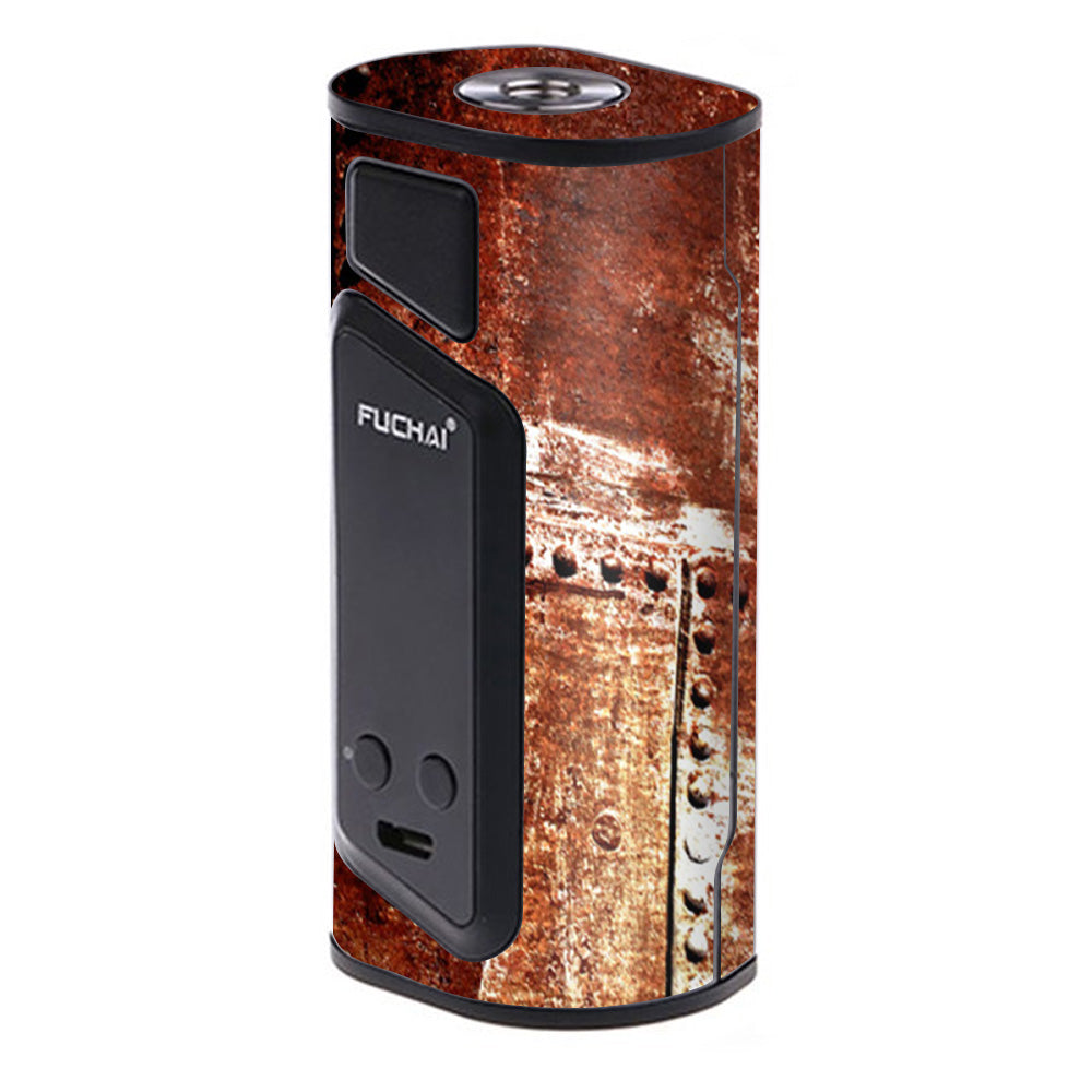 Skin Decal for Sigelei Fuchai Duo-3 175W TC Vape / Rusted Metal Panels ...