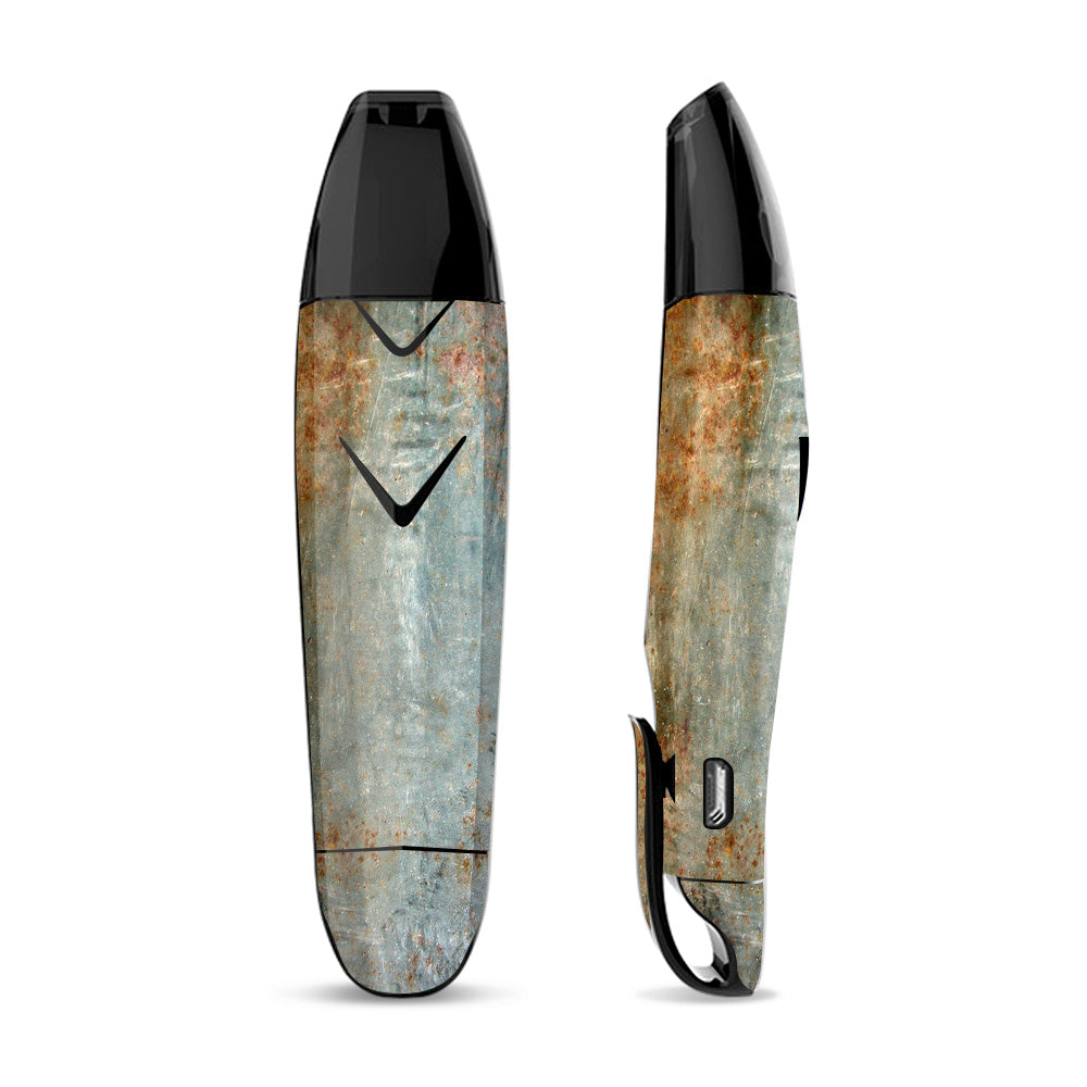 Skin Decal for Suorin Vagon Vape / Rusted Steel Metal Plate Grey ...