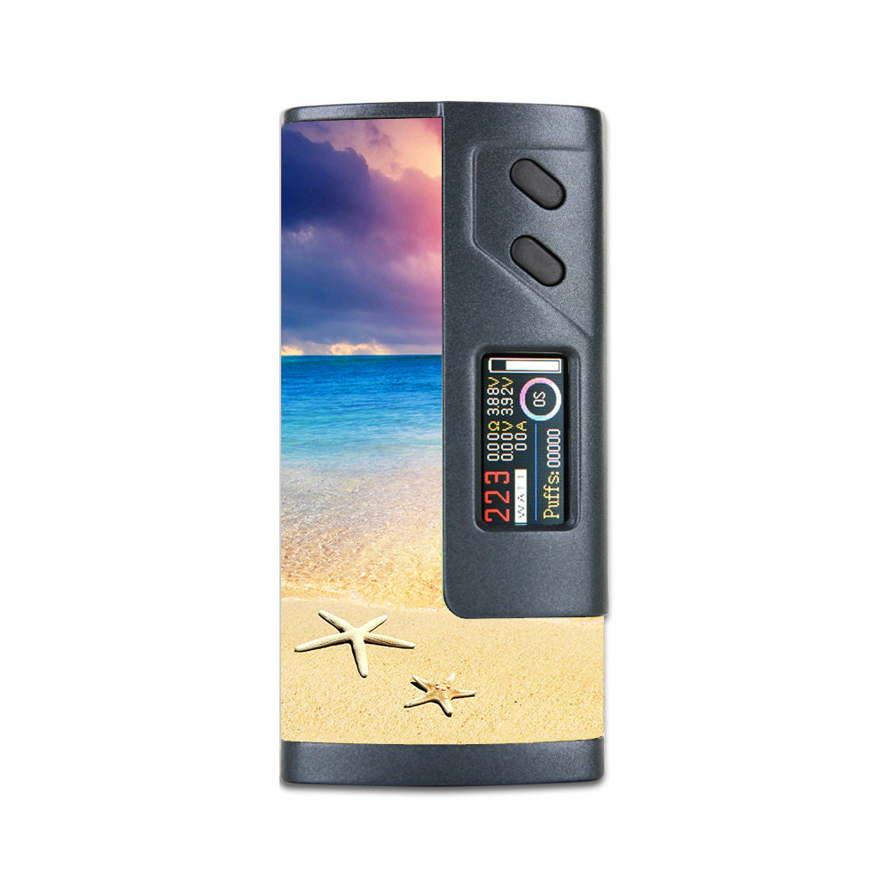 Skin Decal for Sigelei Fuchai 213w PLUS Vape Mod / Starfish on the sand ...