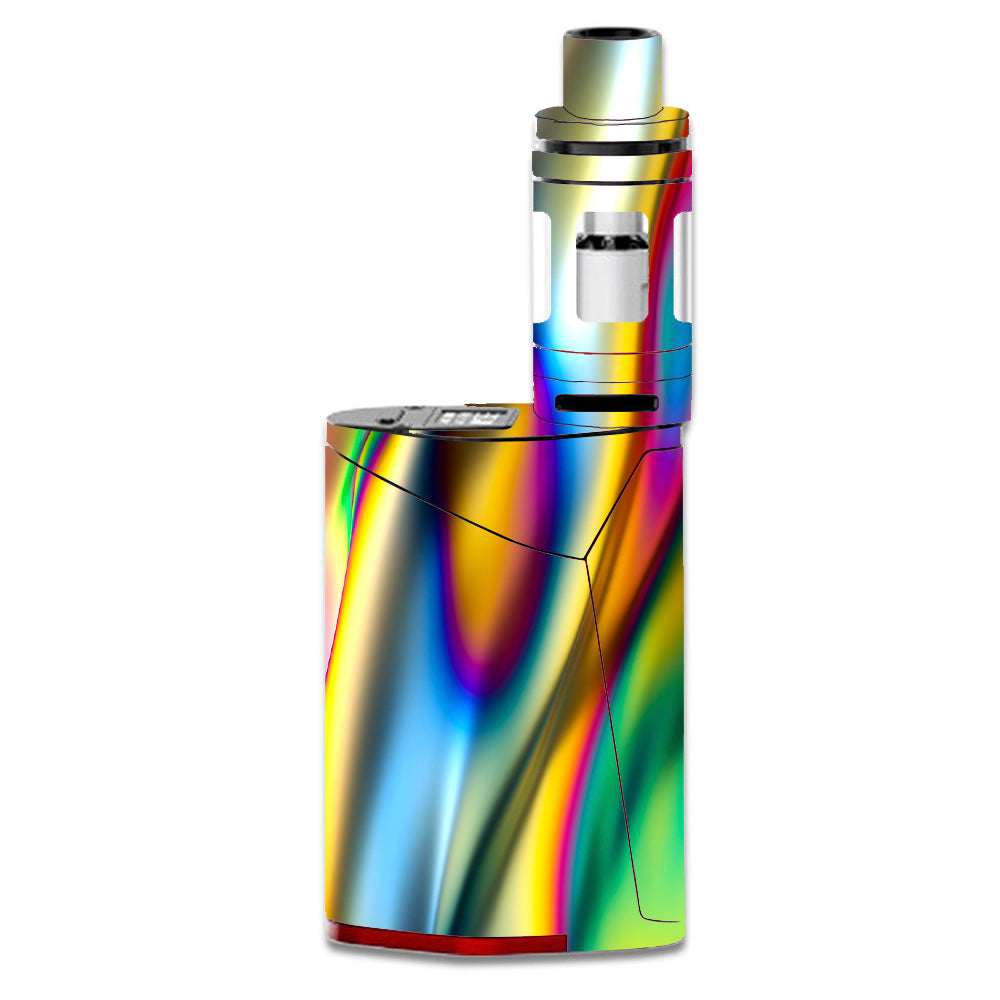 Skin Decal for Smok GX350 TC Vape / Oil Slick Rainbow Opalescent Design ...