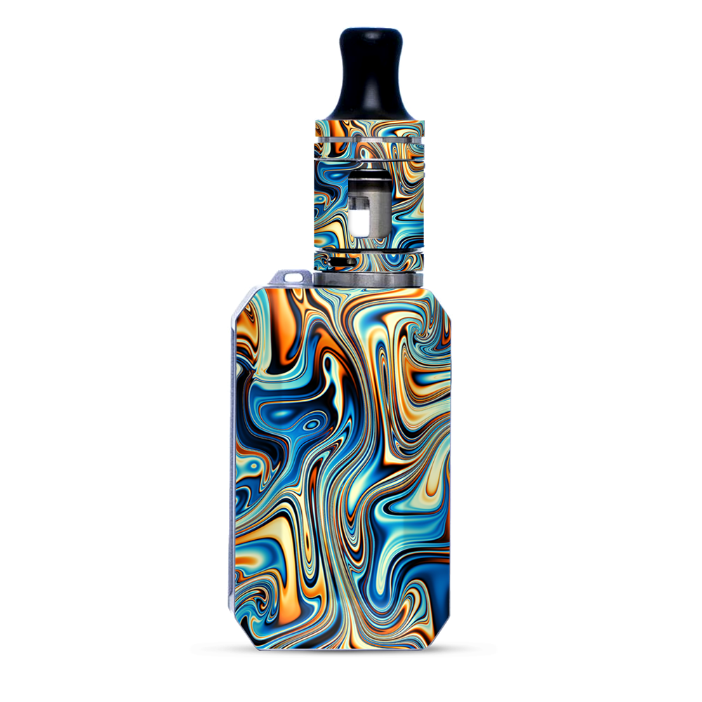 Blue Orange Psychadelic Oil Slick | Skin For VooPoo Drag Baby Trio ...