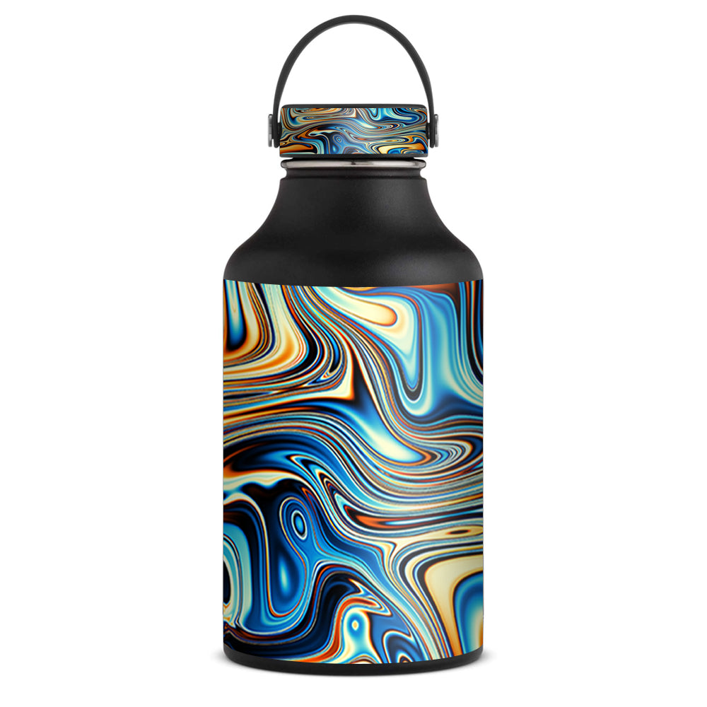 Blue Orange Psychadelic Oil Slick | Skin For Hydro Flask 60oz ...